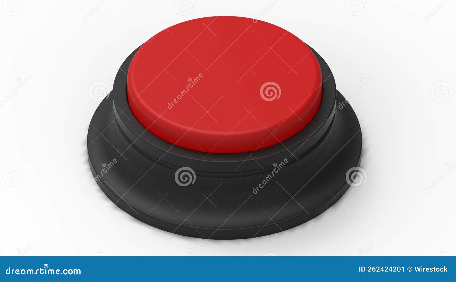 Red Button Isolated 3d Illustration Render Stock Illustration ...