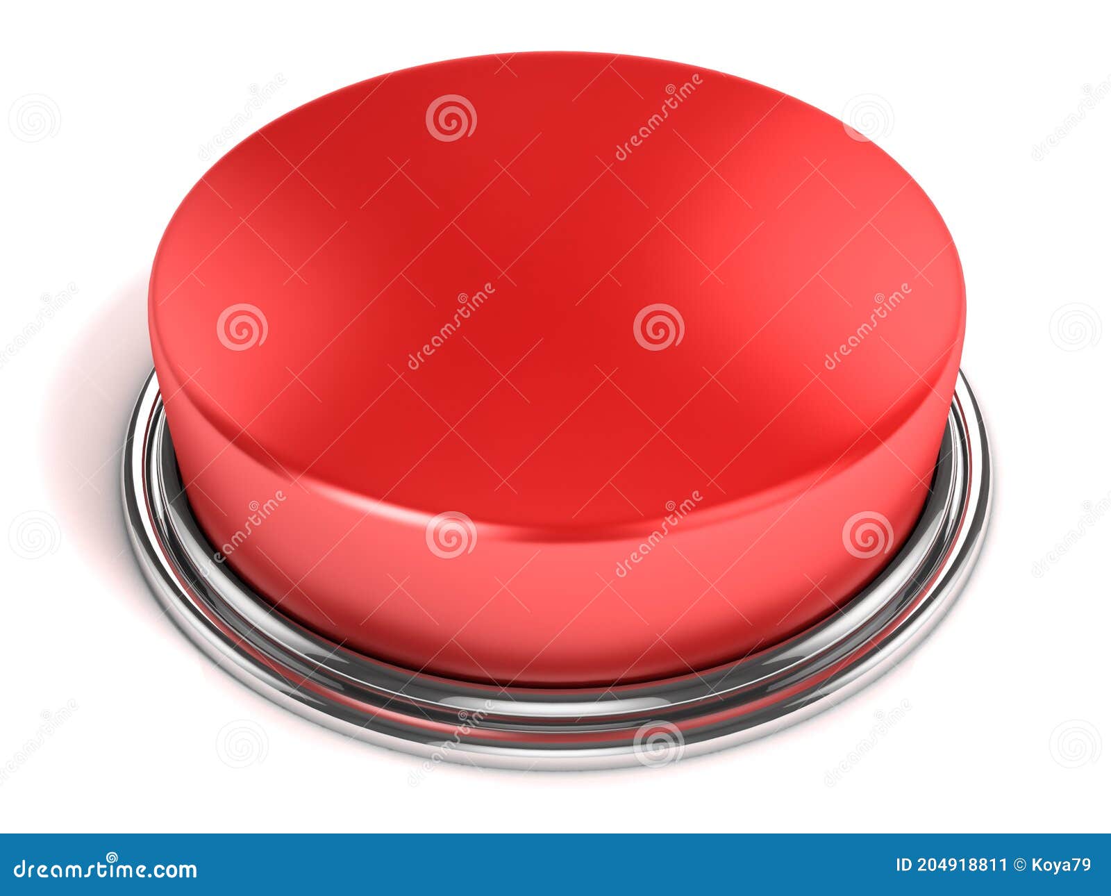 Red Button Isolated on White Background Stock Illustration ...