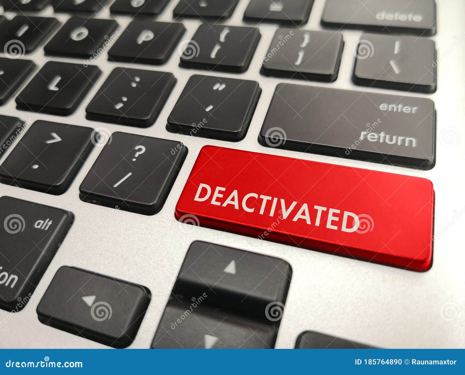 Red Button on the Keyboard Written DEACTIVATE Stock Photo - Image of ...