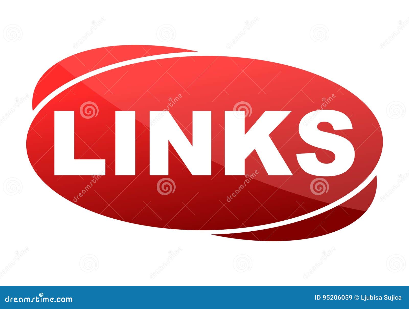 Red button links stock vector. Illustration of pressure - 95206059