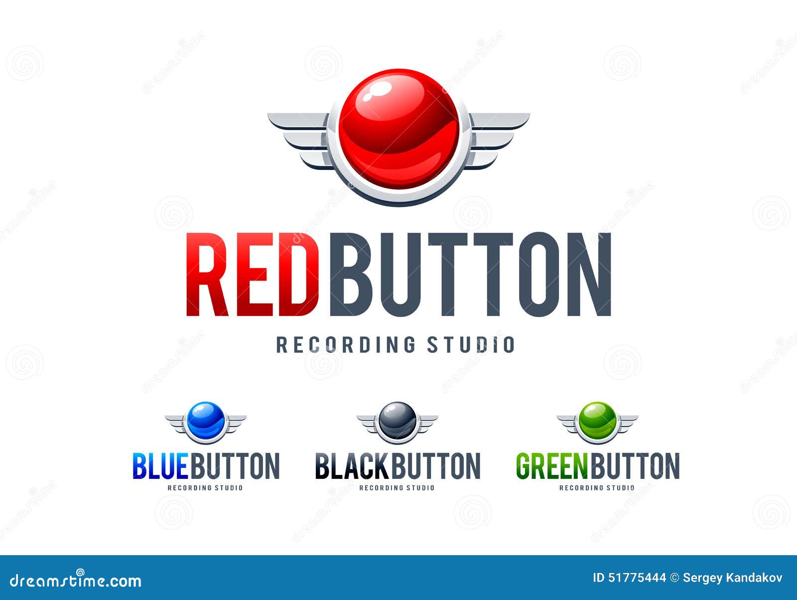 Red Button Logo stock vector. Illustration of company - 51775444