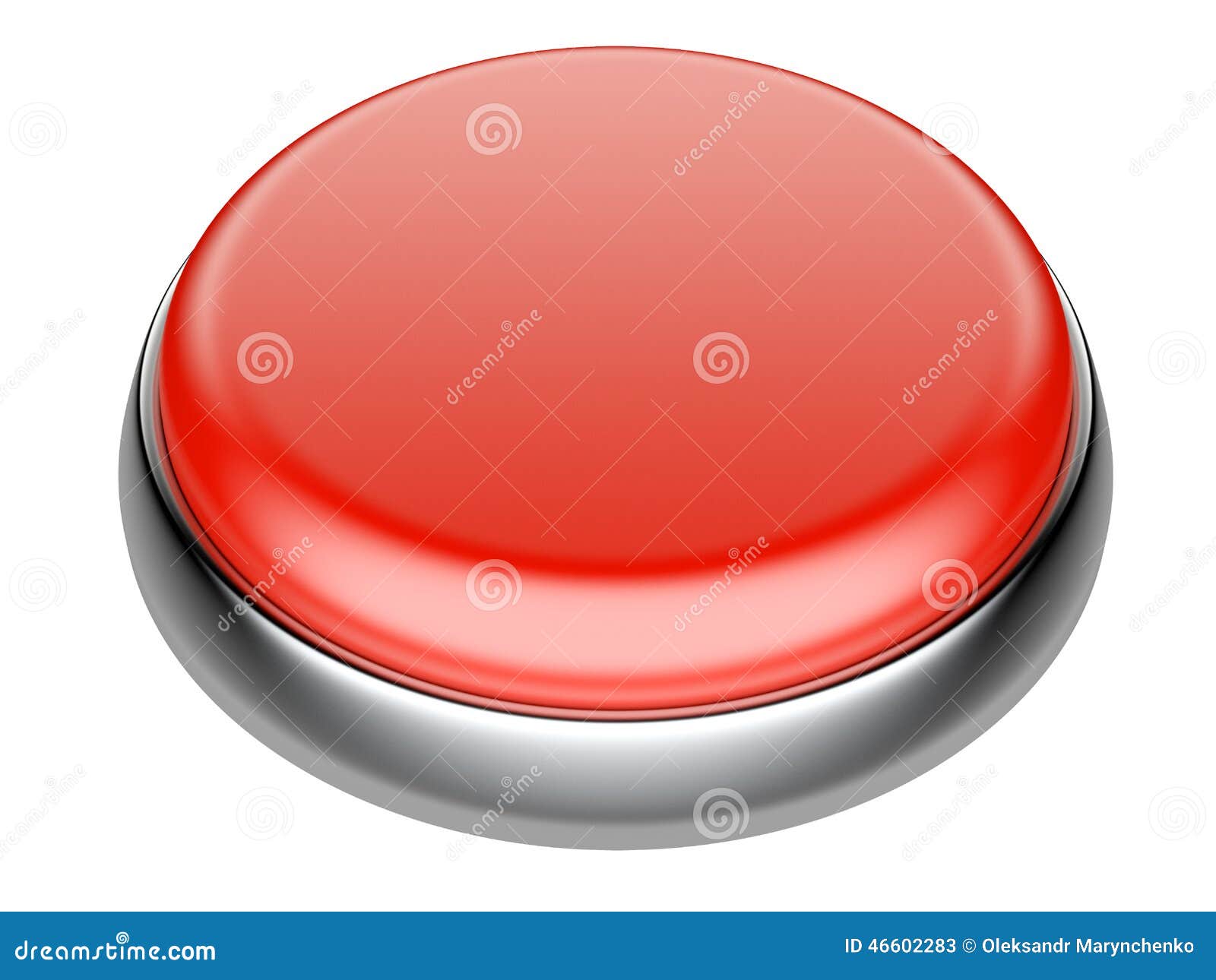 Red Button with Metallic Elements Stock Illustration - Illustration of ...
