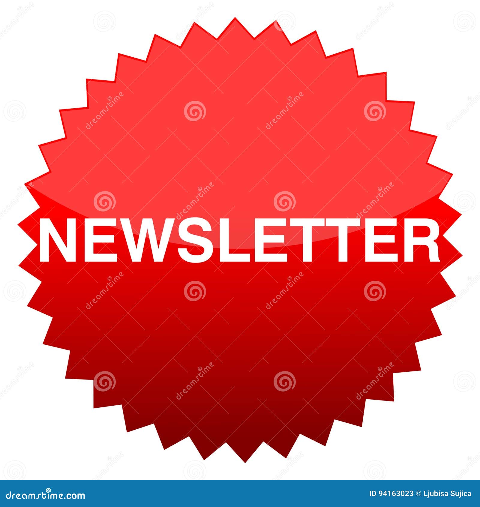 Red button newsletter stock vector. Illustration of hand - 94163023