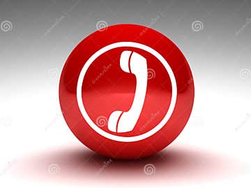 Red button phone stock illustration. Illustration of ball - 16560860