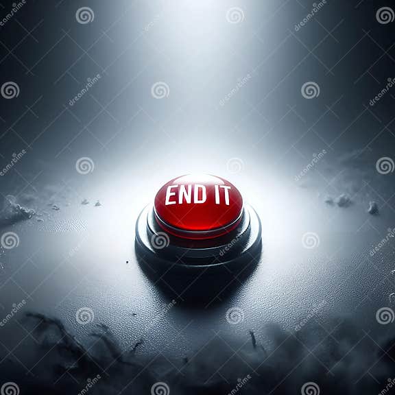 A Red Button that Says it S End on it Stock Illustration - Illustration ...