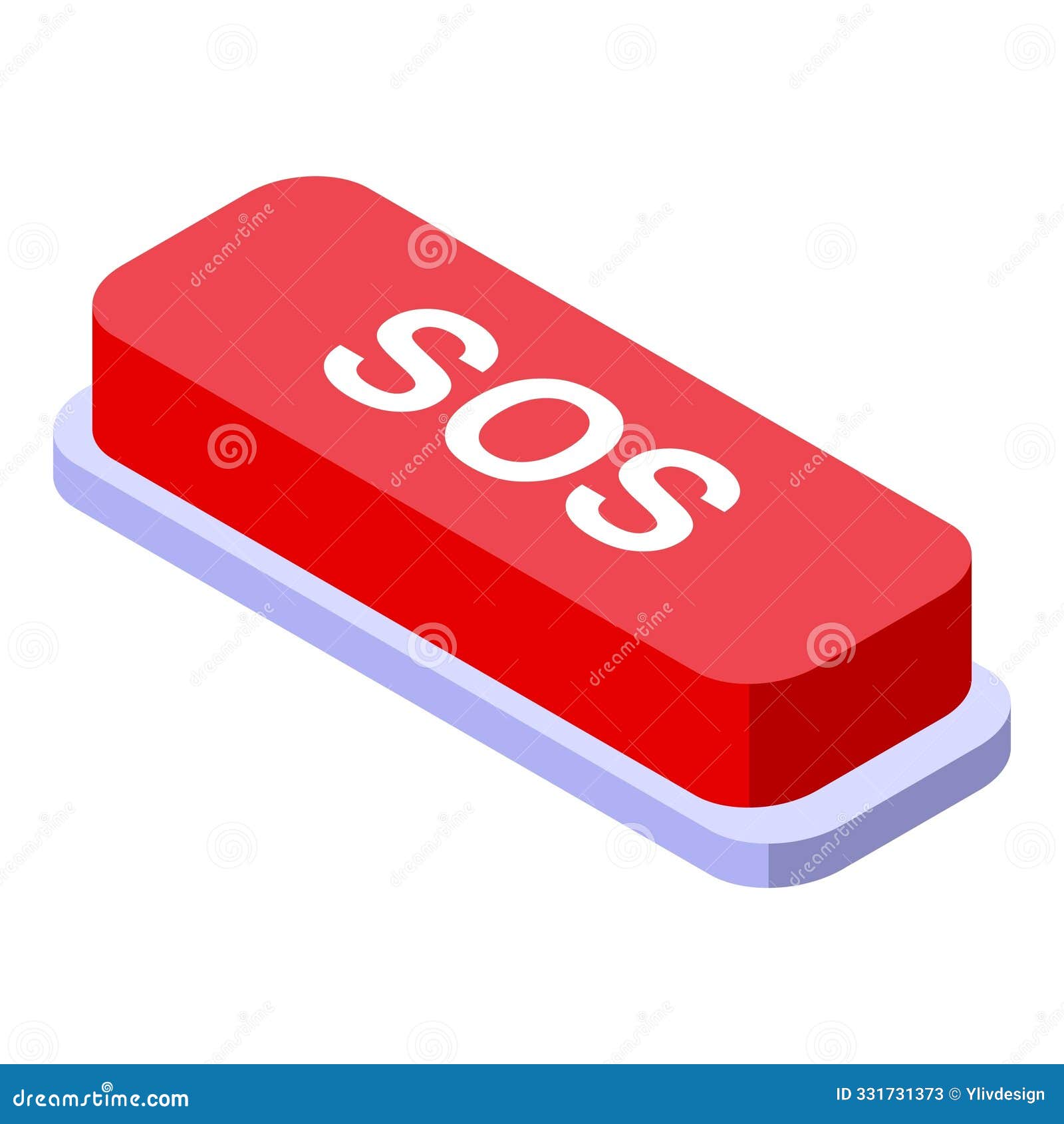 Red Button Showing Sos Signal for Emergency Stock Vector - Illustration ...