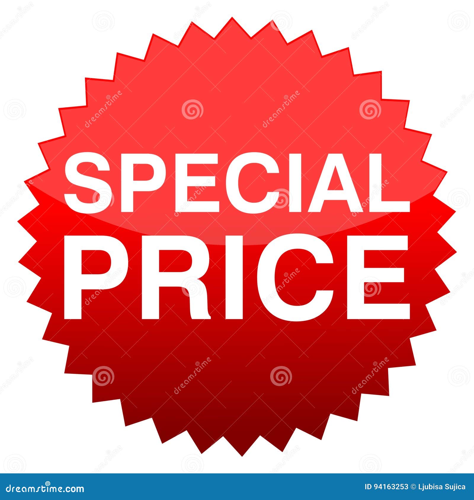 Red button special price stock vector. Illustration of isolated - 94163253