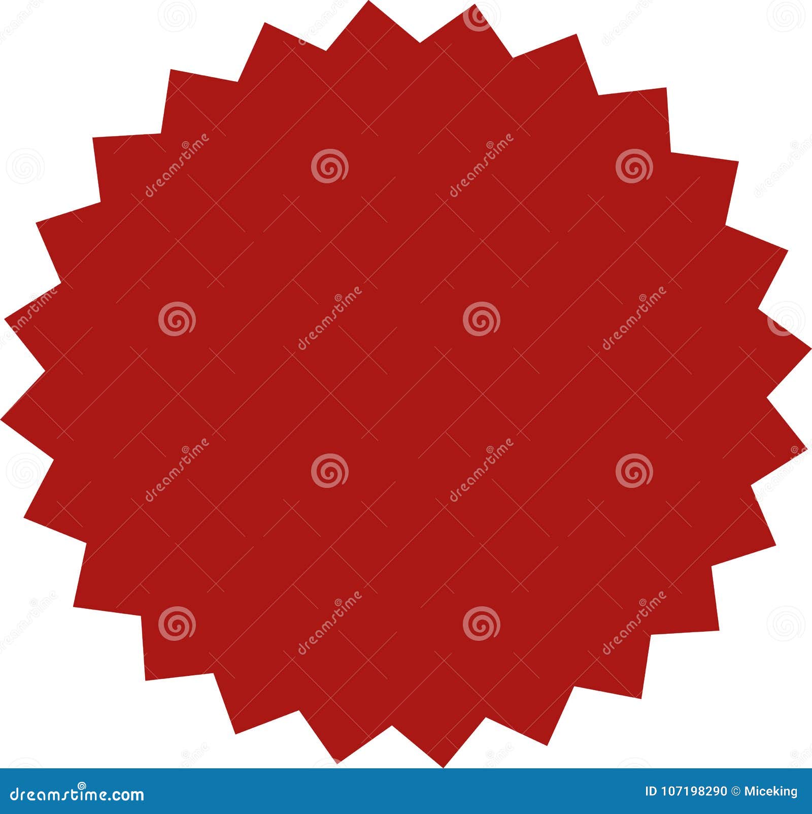 Red button star sticker stock vector. Illustration of vector - 107198290
