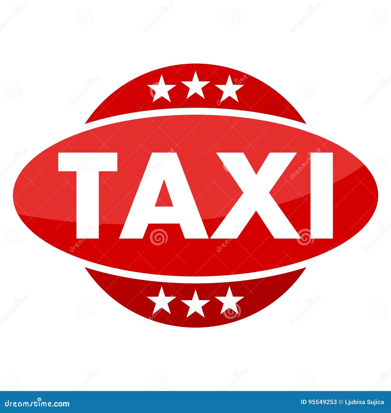 Red button with stars Taxi stock vector. Illustration of checkered ...