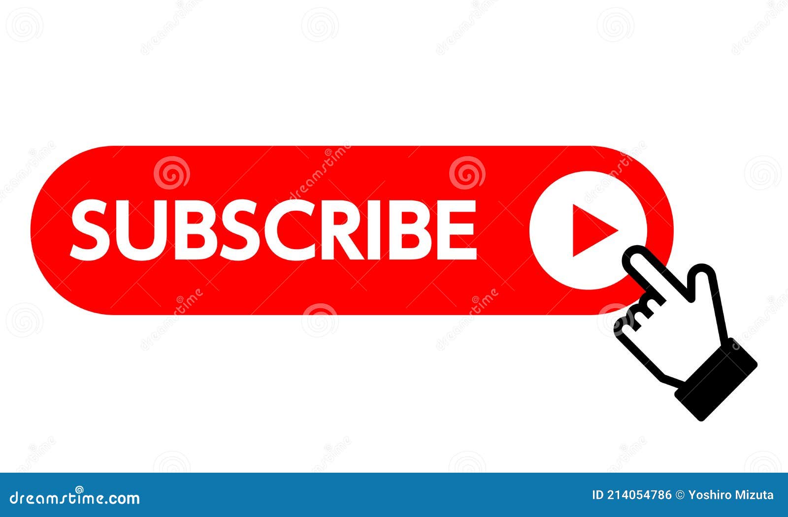 Red Button Subscribe of Channel Vector Isolated on White Background ...