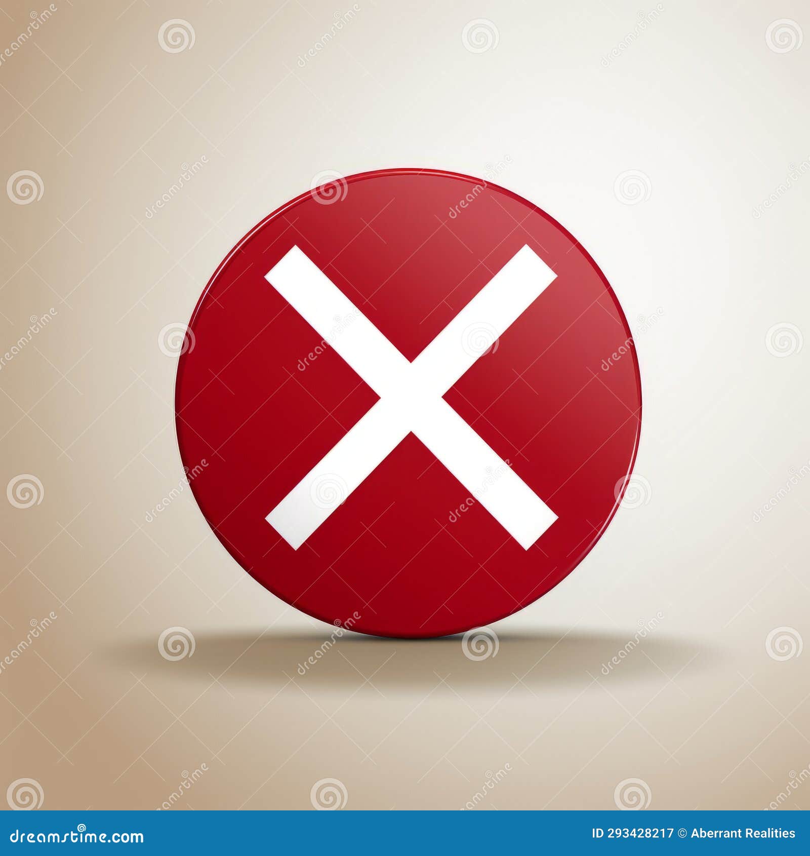 A Red Button with an X Symbol on it Stock Illustration - Illustration ...