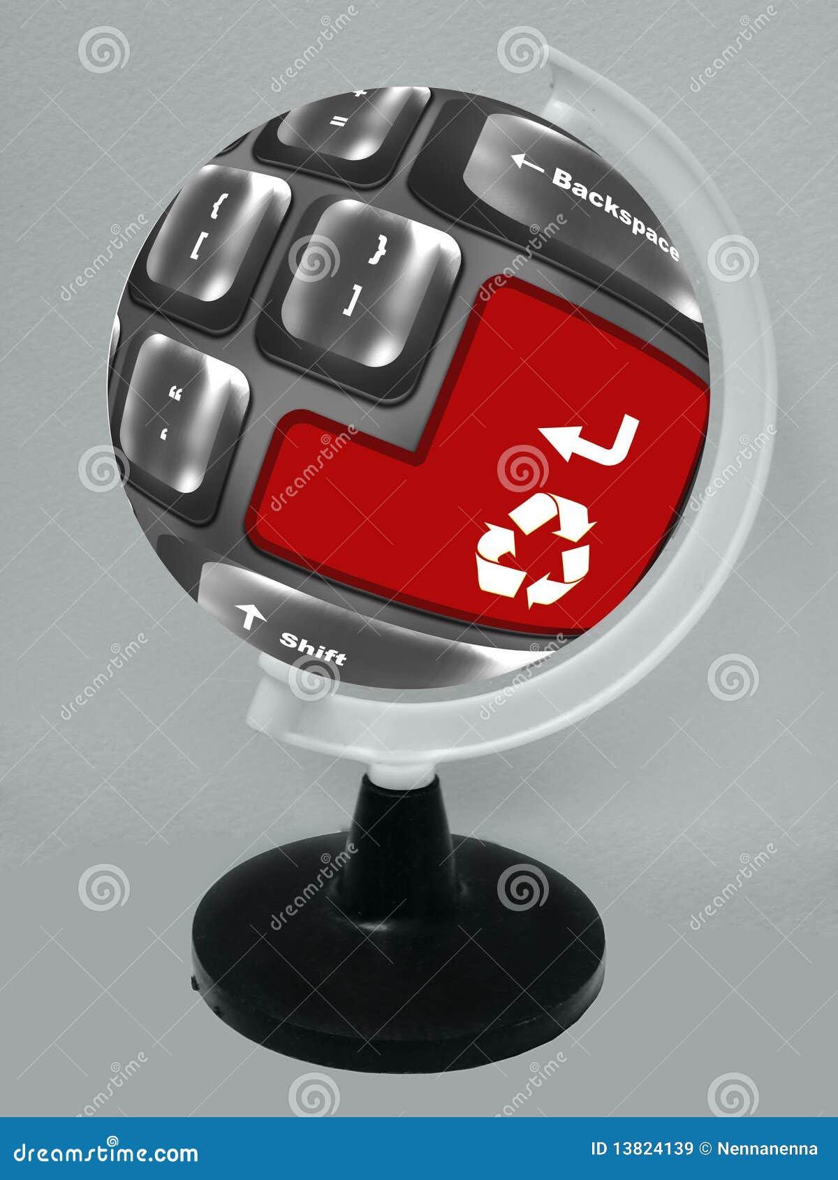 Red Button With Symbol For Recycling Stock Image | CartoonDealer.com ...