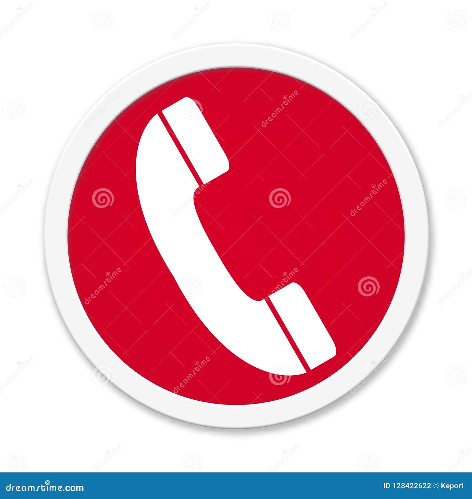 Red Button: Telephone Hotline Stock Illustration - Illustration of ...