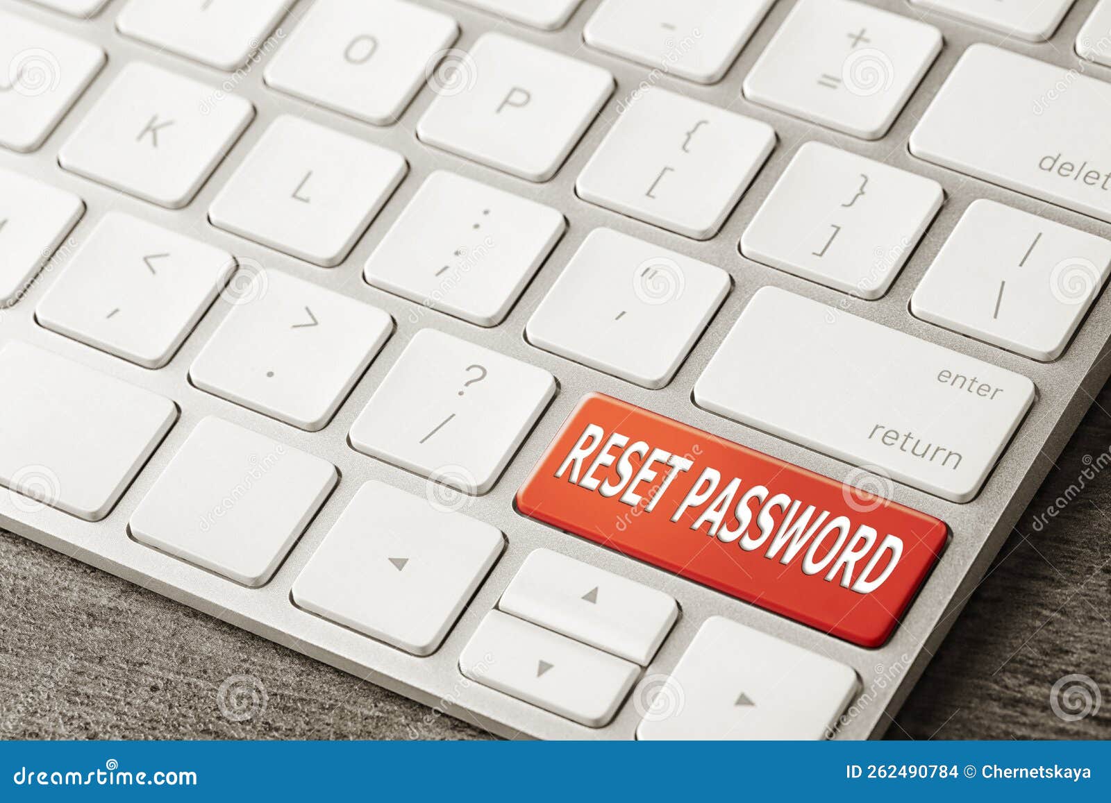 Red Button with Text RESET PASSWORD on Keyboard, Closeup View Stock ...