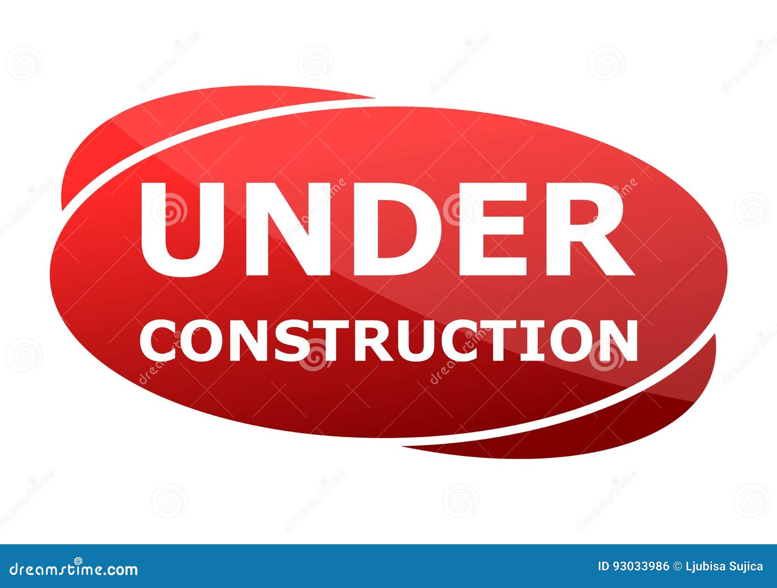 Red Button Under Construction Stock Illustration - Illustration of ...