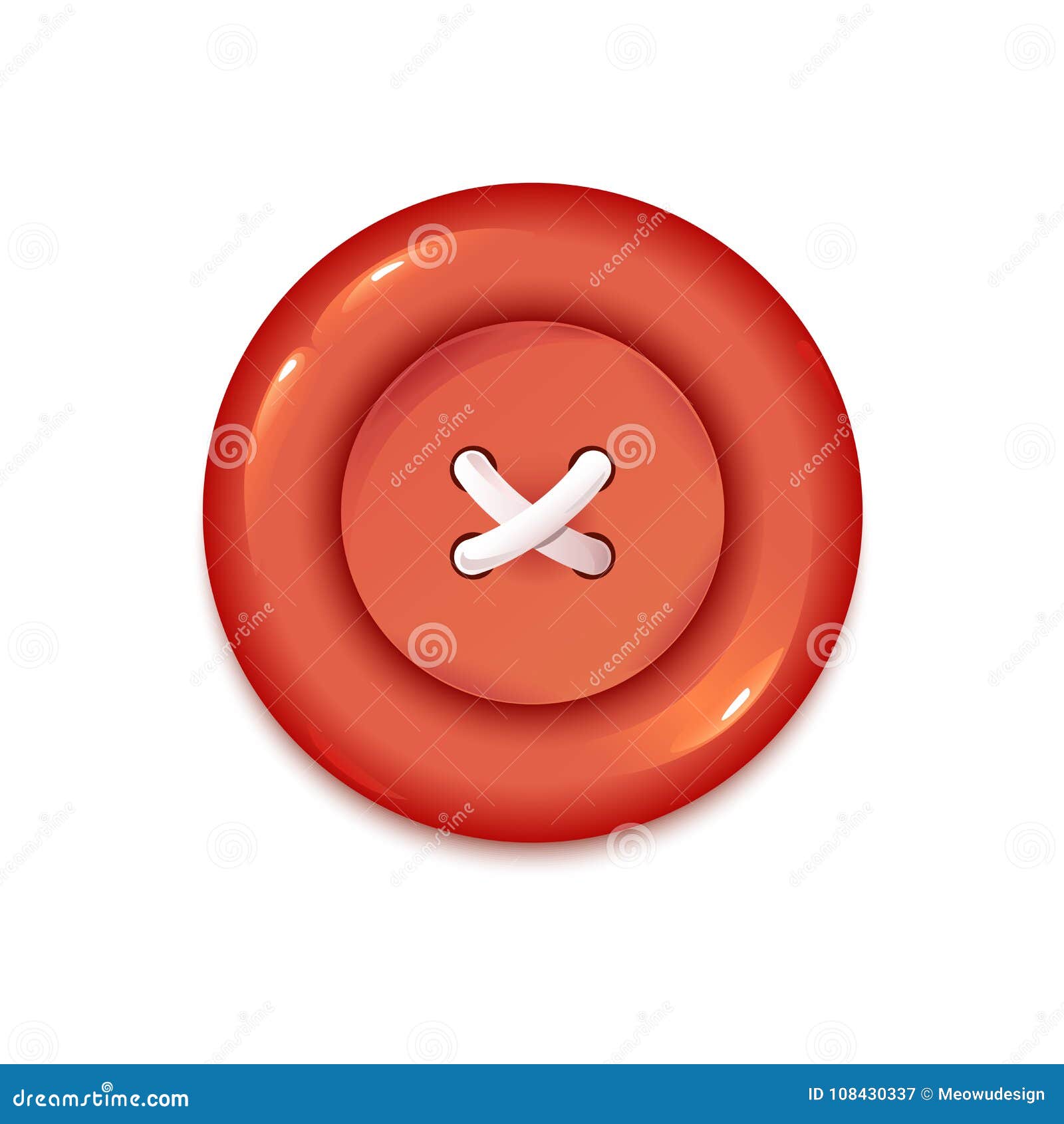 Red Button Vector Illustration Stock Vector - Illustration of sign ...