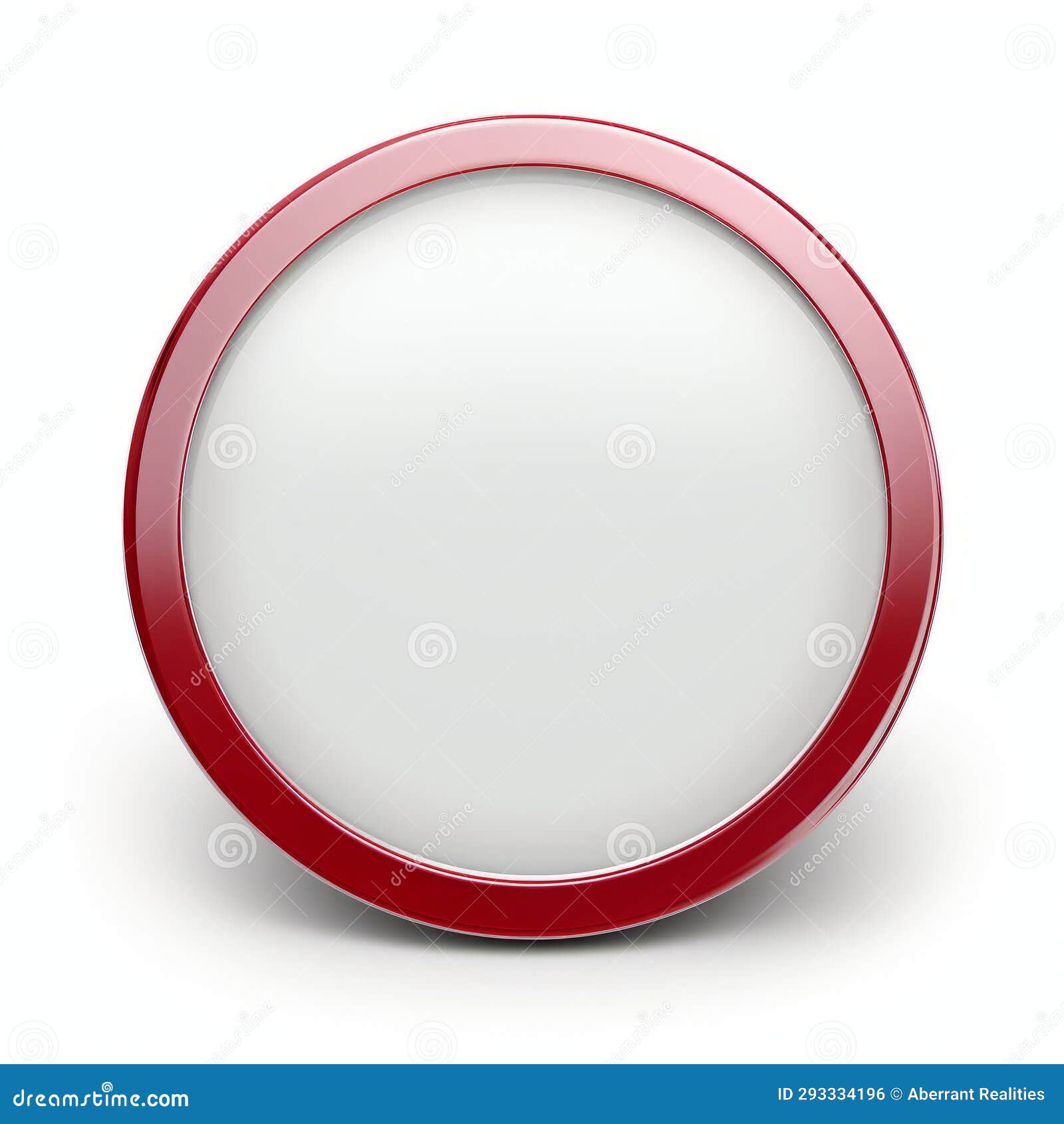 A Red Button with a White Background on a White Background Stock ...