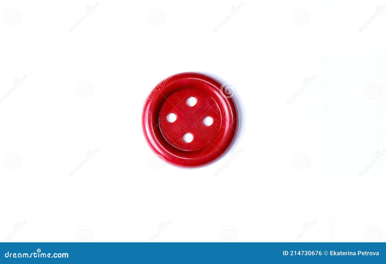 Red Button on a White Background Close-up. Beautiful Bright Isolate ...