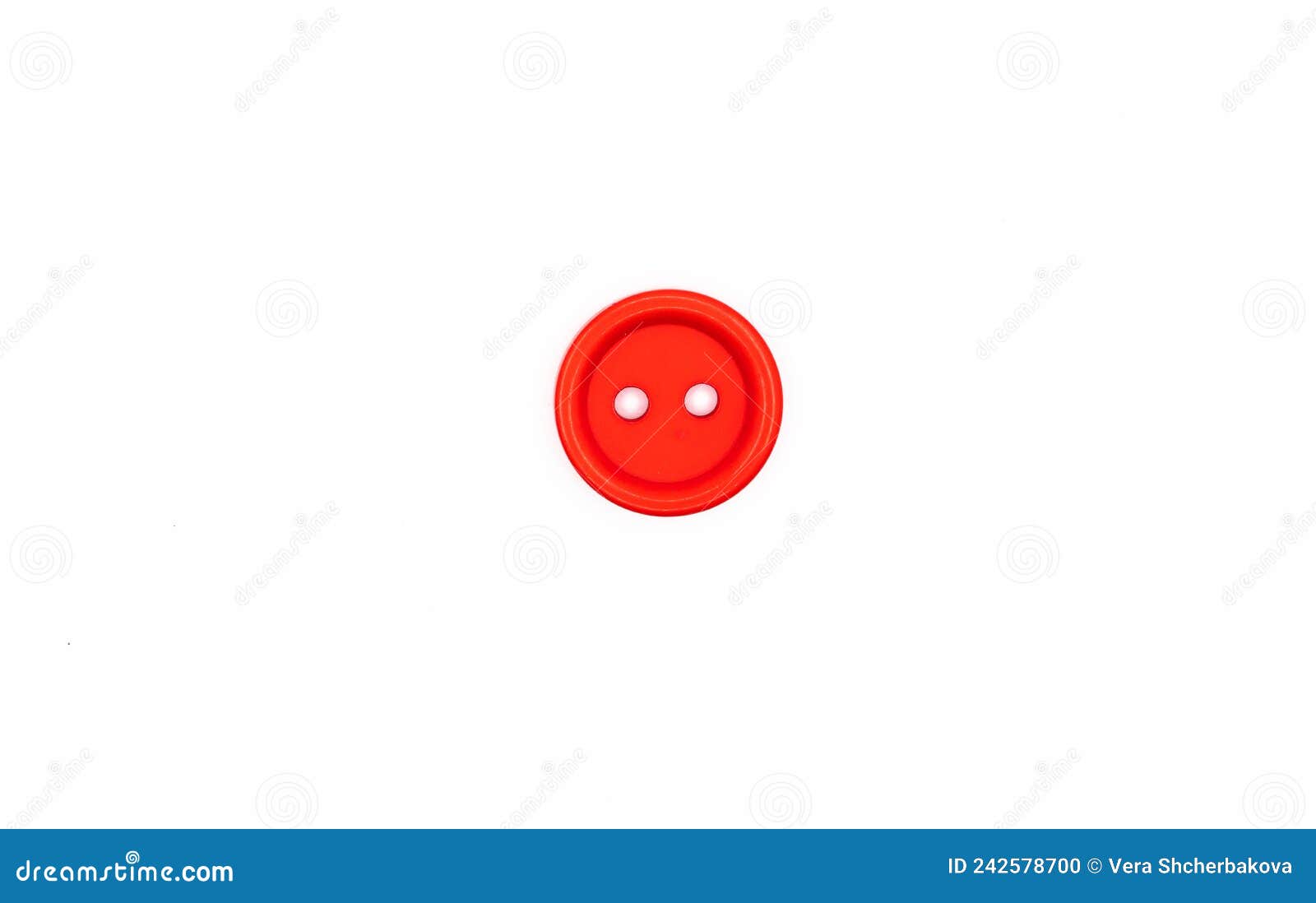Red Button on a White Background. Each is Filmed Separately. Isolate ...