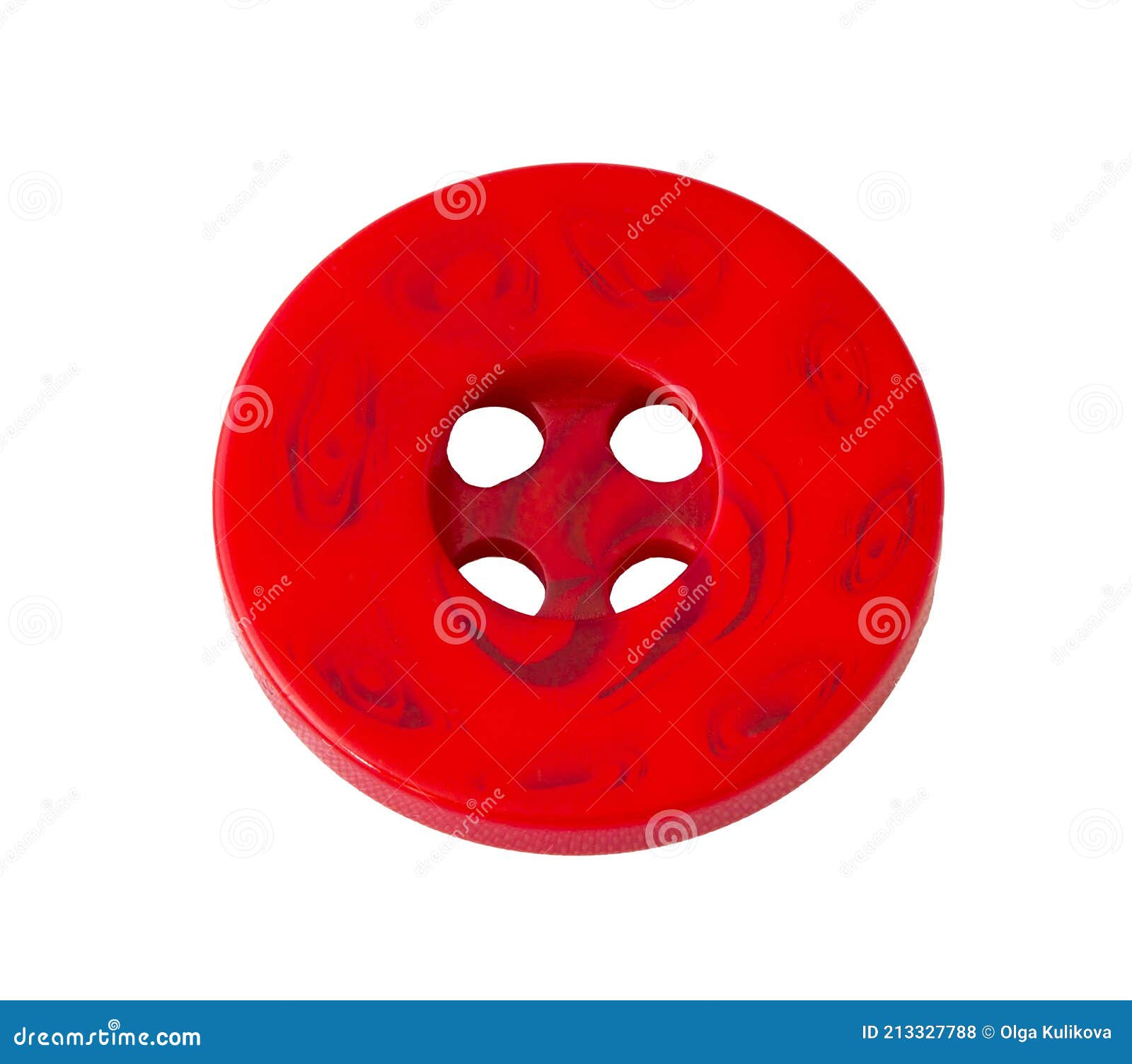 Red Button on White Background Stock Photo - Image of clothing ...