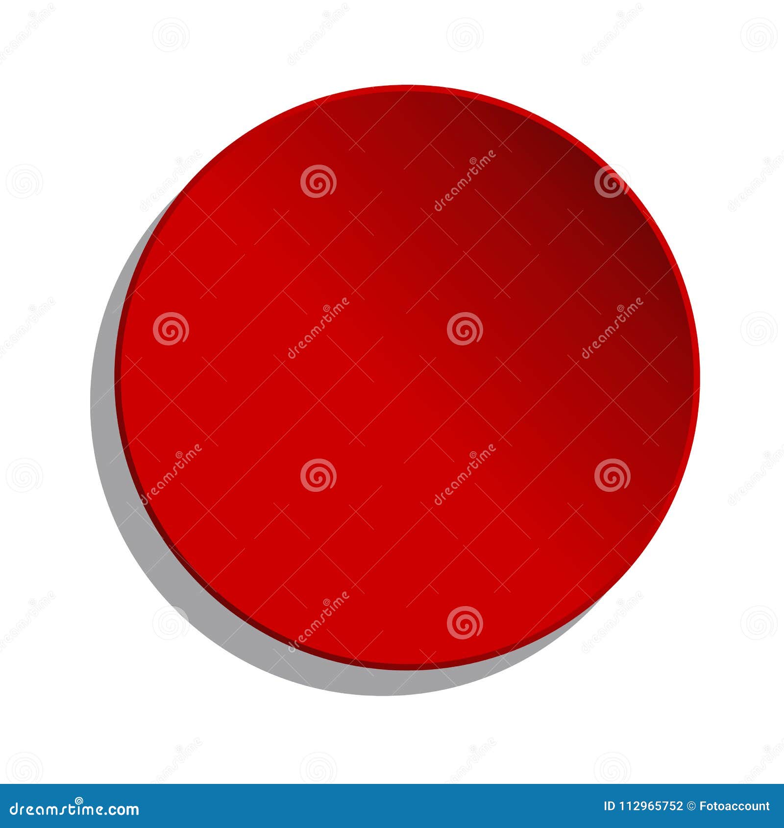 Red Button on White Background - Vector Illustration - Isolated on ...