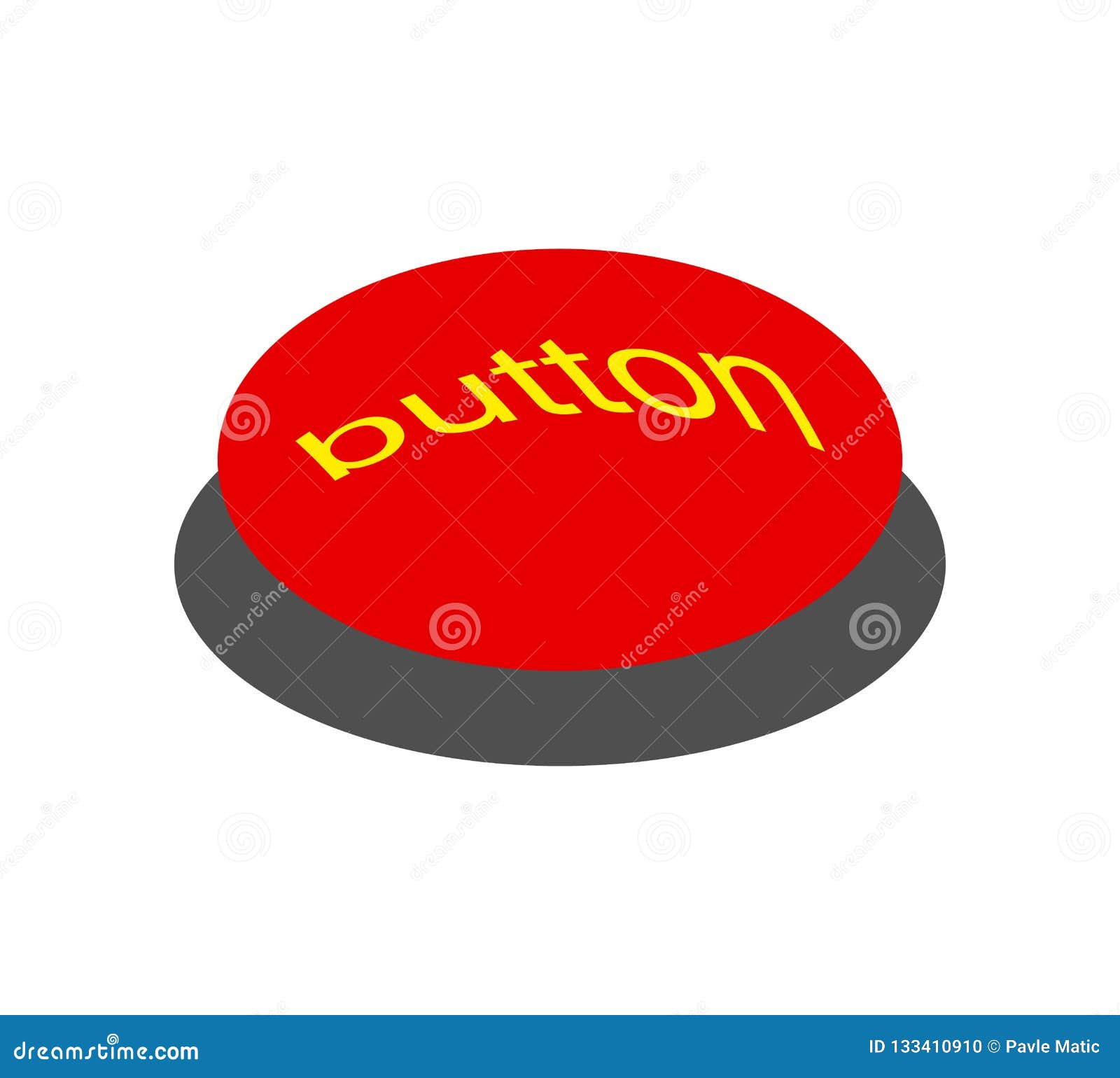 Red Button with Word on it Isolated on White Stock Vector ...