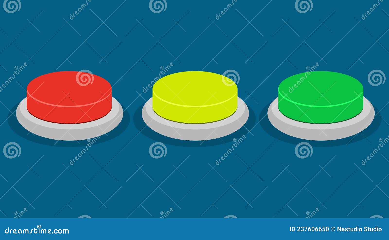 Red Button. Yellow Button and Green Button Stock Vector - Illustration ...