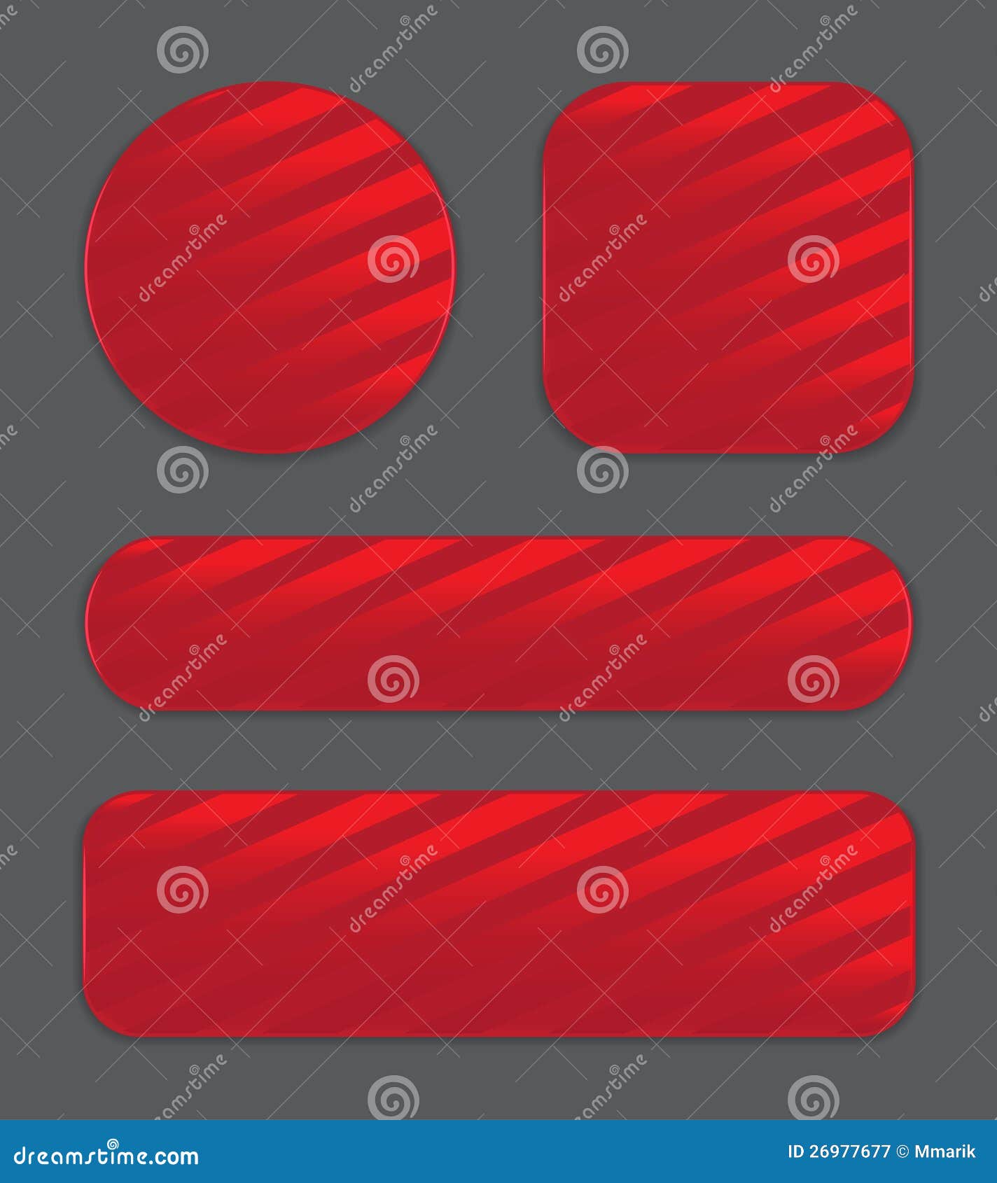 Red buttons stock vector. Illustration of button, template - 26977677
