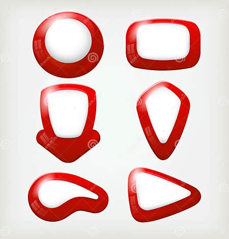 Red buttons stock vector. Illustration of presentation - 26993080