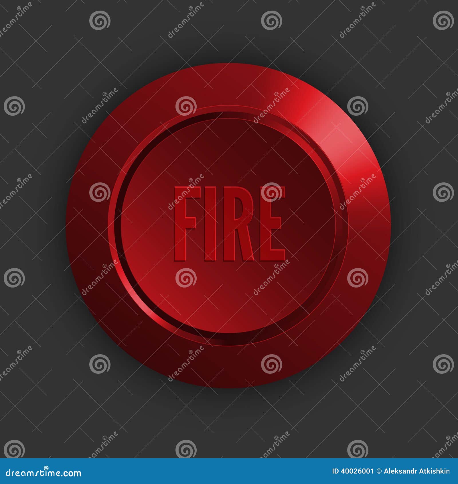 Red buttons stock vector. Illustration of vector, fire - 40026001