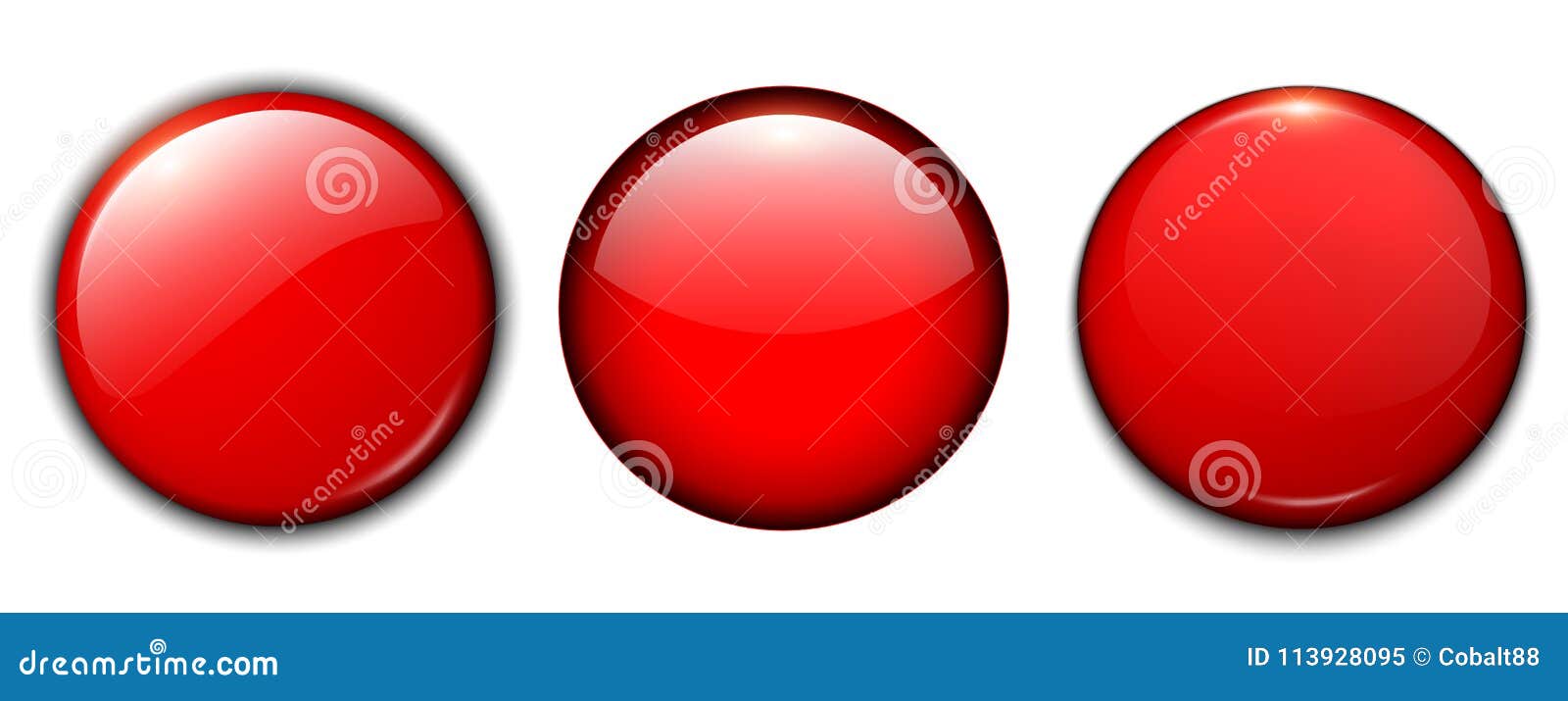 Red buttons set stock vector. Illustration of sphere - 113928095