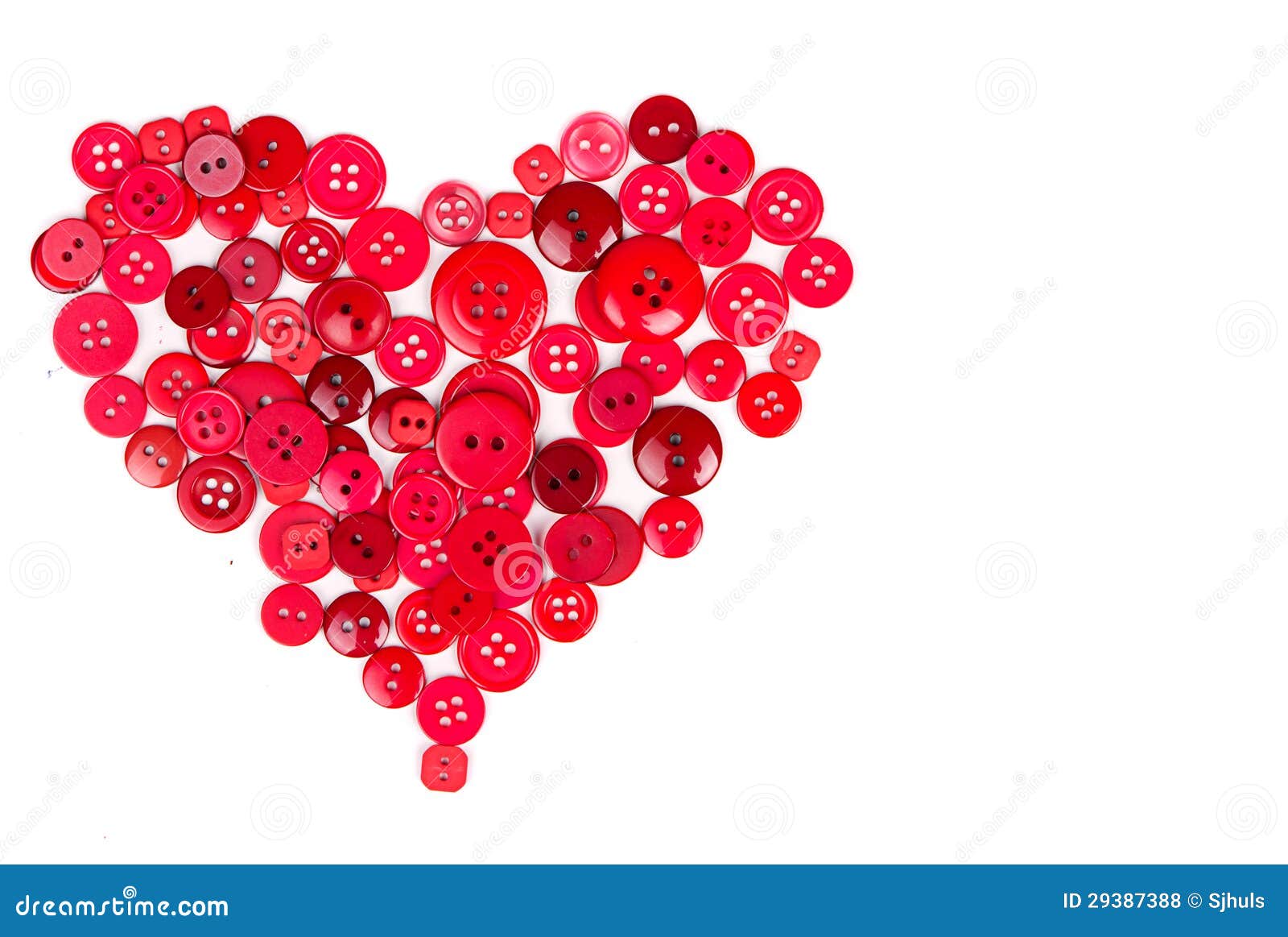 Red Buttons in Shape of Heart Stock Photo - Image of fiber, canvas ...
