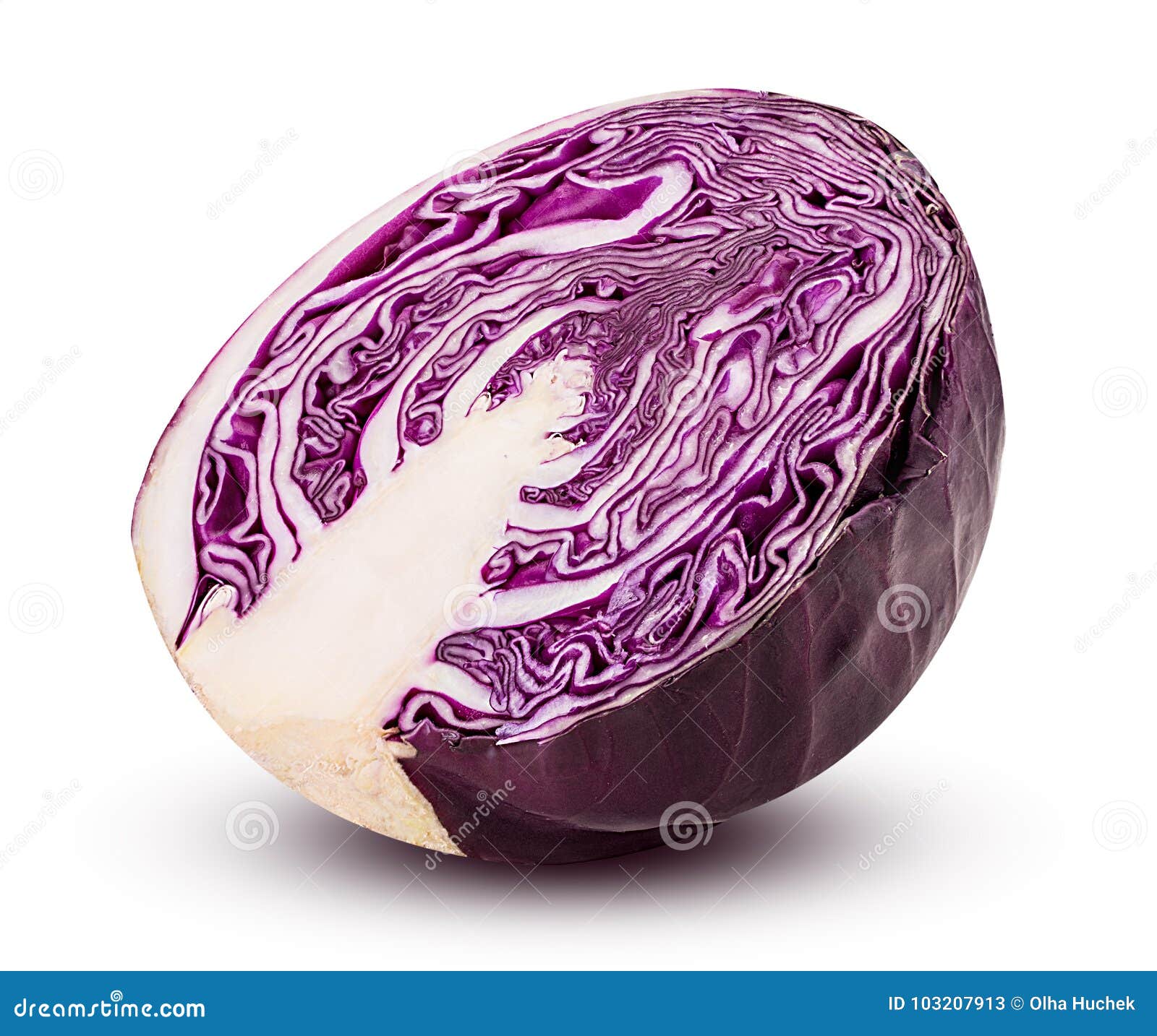 Red cabbage cut in half stock image. Image of healthy - 103207913