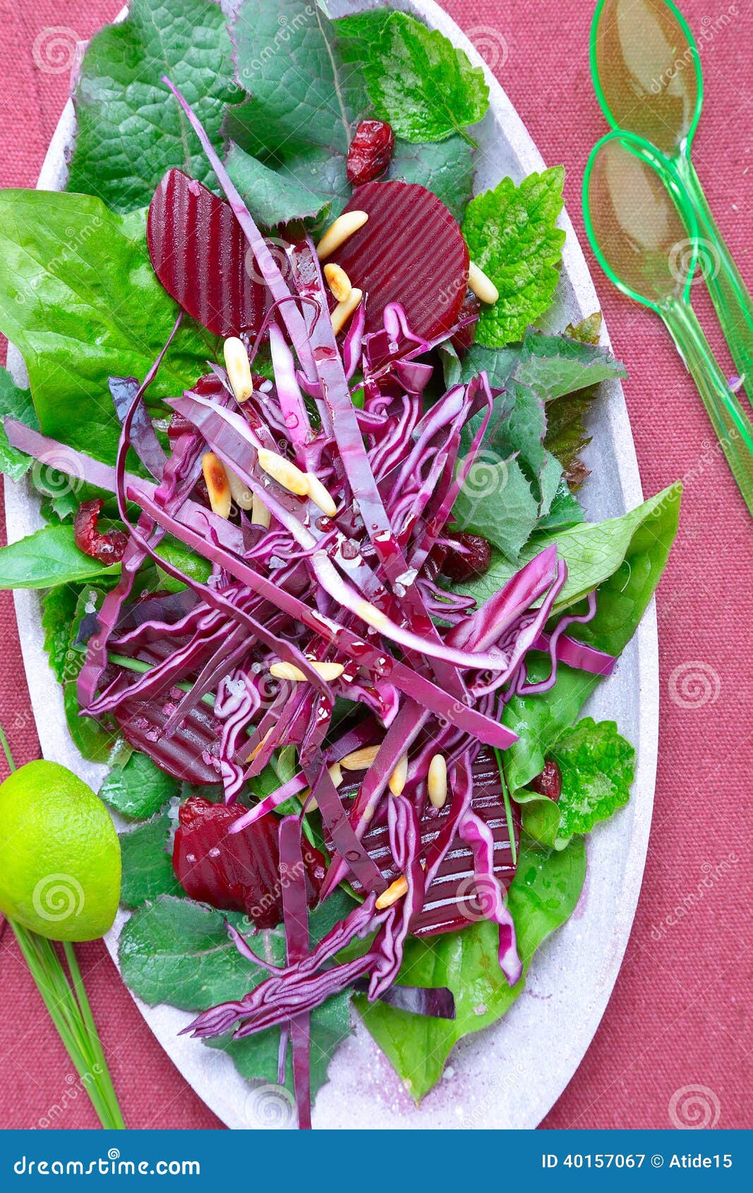 Red cabbage salad stock image. Image of violet, purple - 40157067