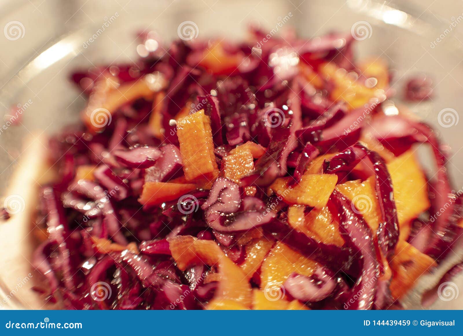 Red Cabbage Salad with Carrots Stock Image - Image of sauerkraut ...
