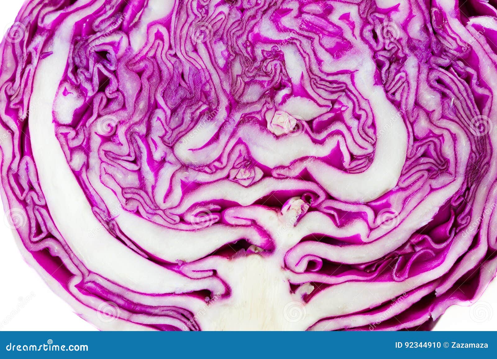 The Red Cabbage Slice Close-up Stock Photo - Image of fresh, closeup ...