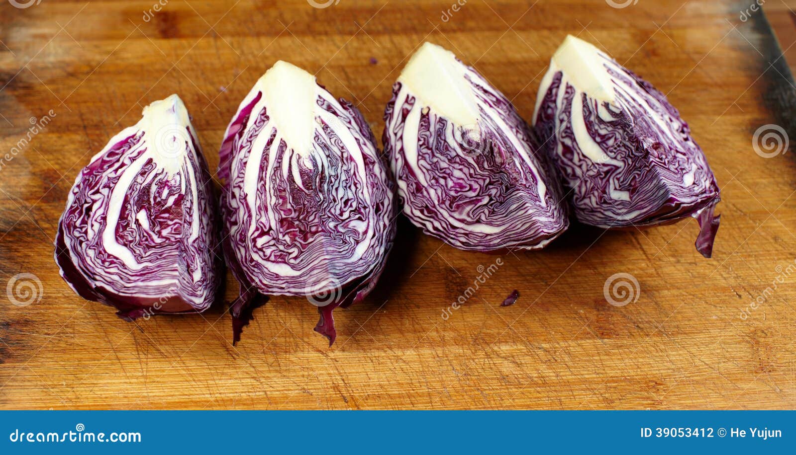 Red cabbage slices stock photo. Image of healthy, crop - 39053412