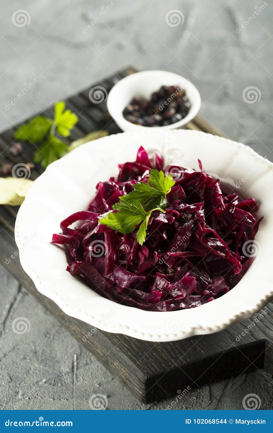 Red Cabbage with Spices and Red Wine Stock Photo - Image of autumn ...