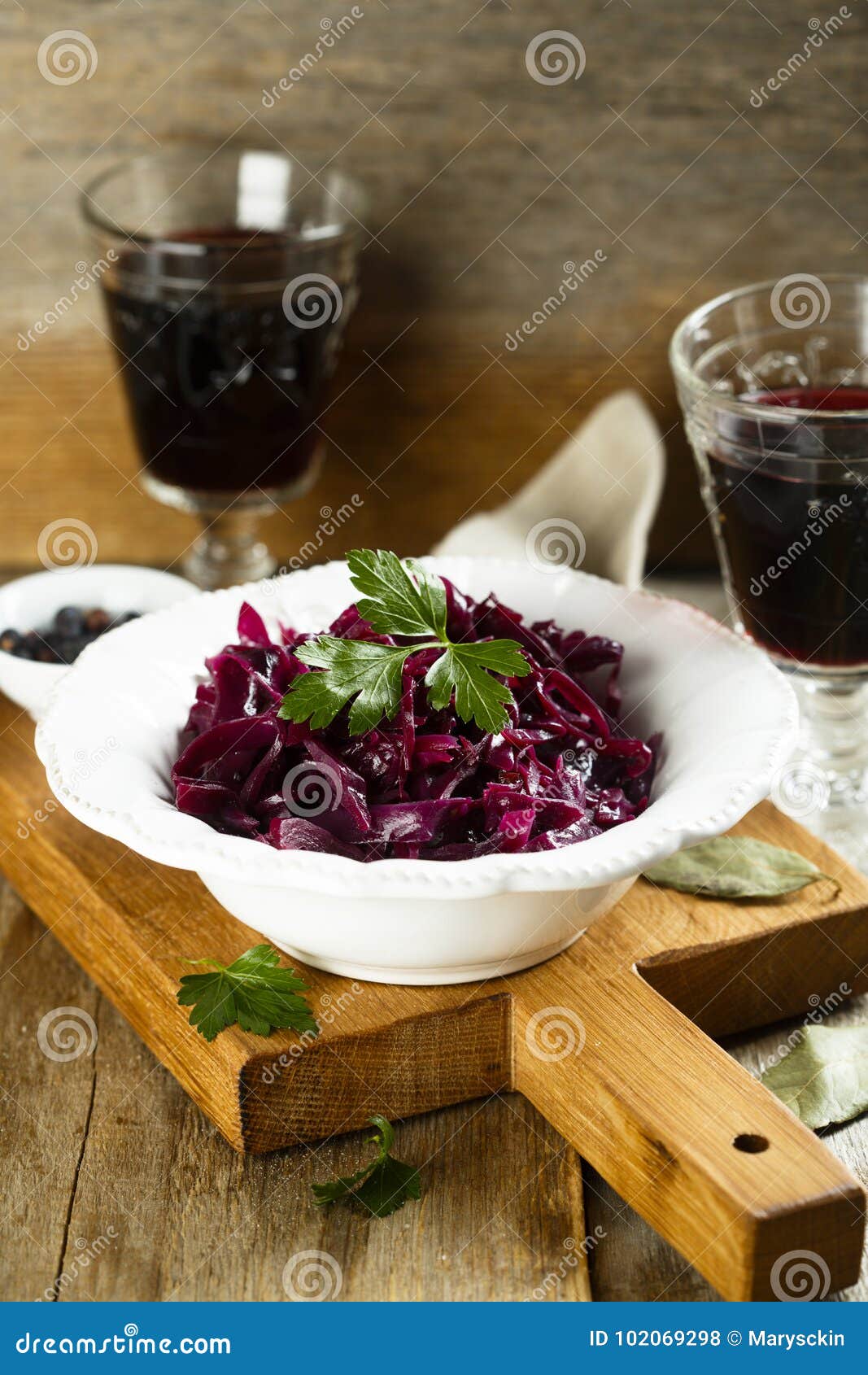 Red Cabbage with Spices and Red Wine Stock Photo - Image of alcohol ...