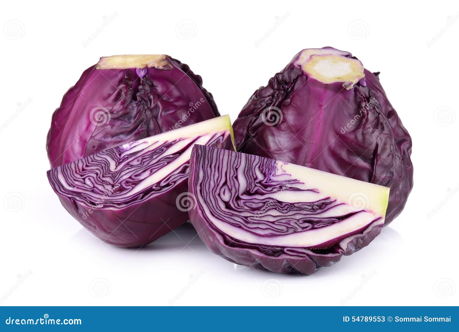 Red Cabbage on White Background Stock Image - Image of vegetarian ...