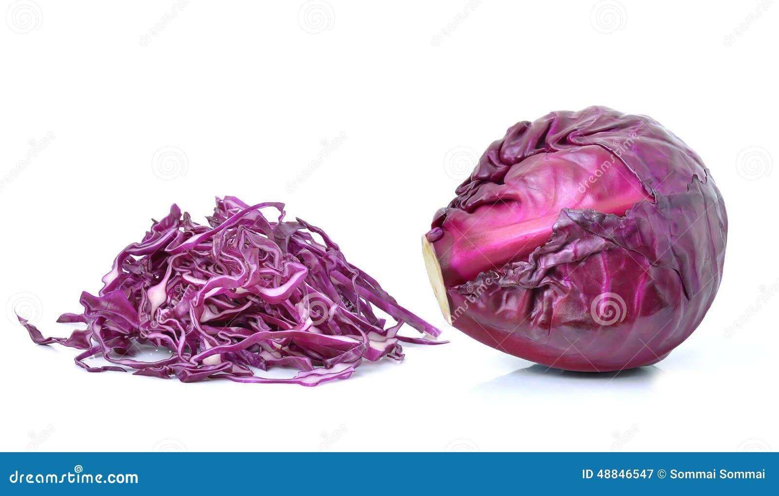 Red Cabbage on White Background Stock Image - Image of texture, diet ...