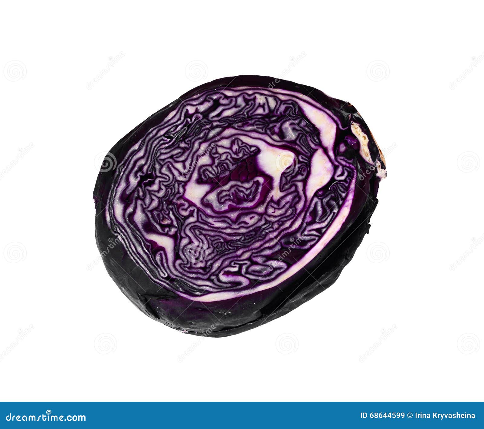 Red Cabbage on White Background. Stock Image - Image of healthy, full ...