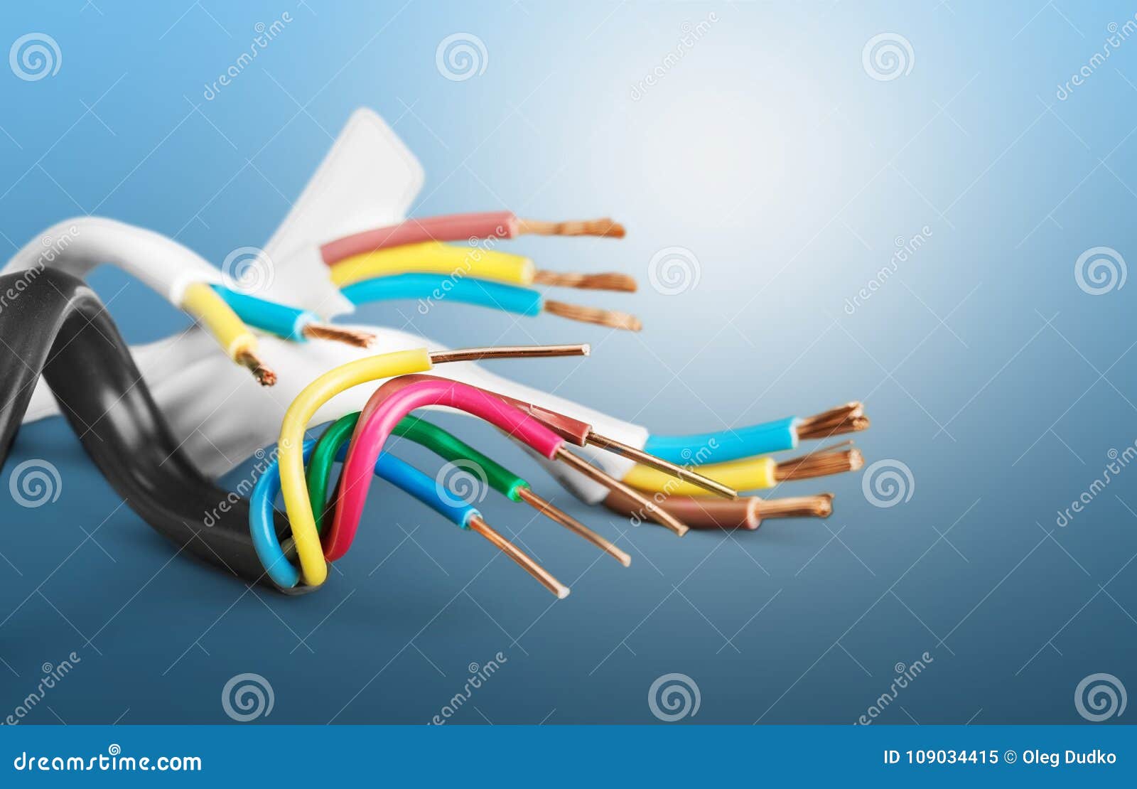 Four Core Armored Cooper Cable on Background Stock Image - Image of ...
