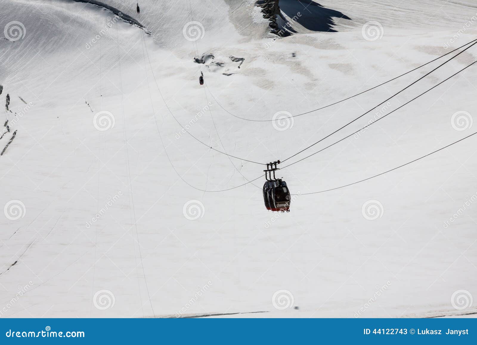 Red Cable Car Railway, Cableway, in Ski Resort Editorial Stock Photo ...