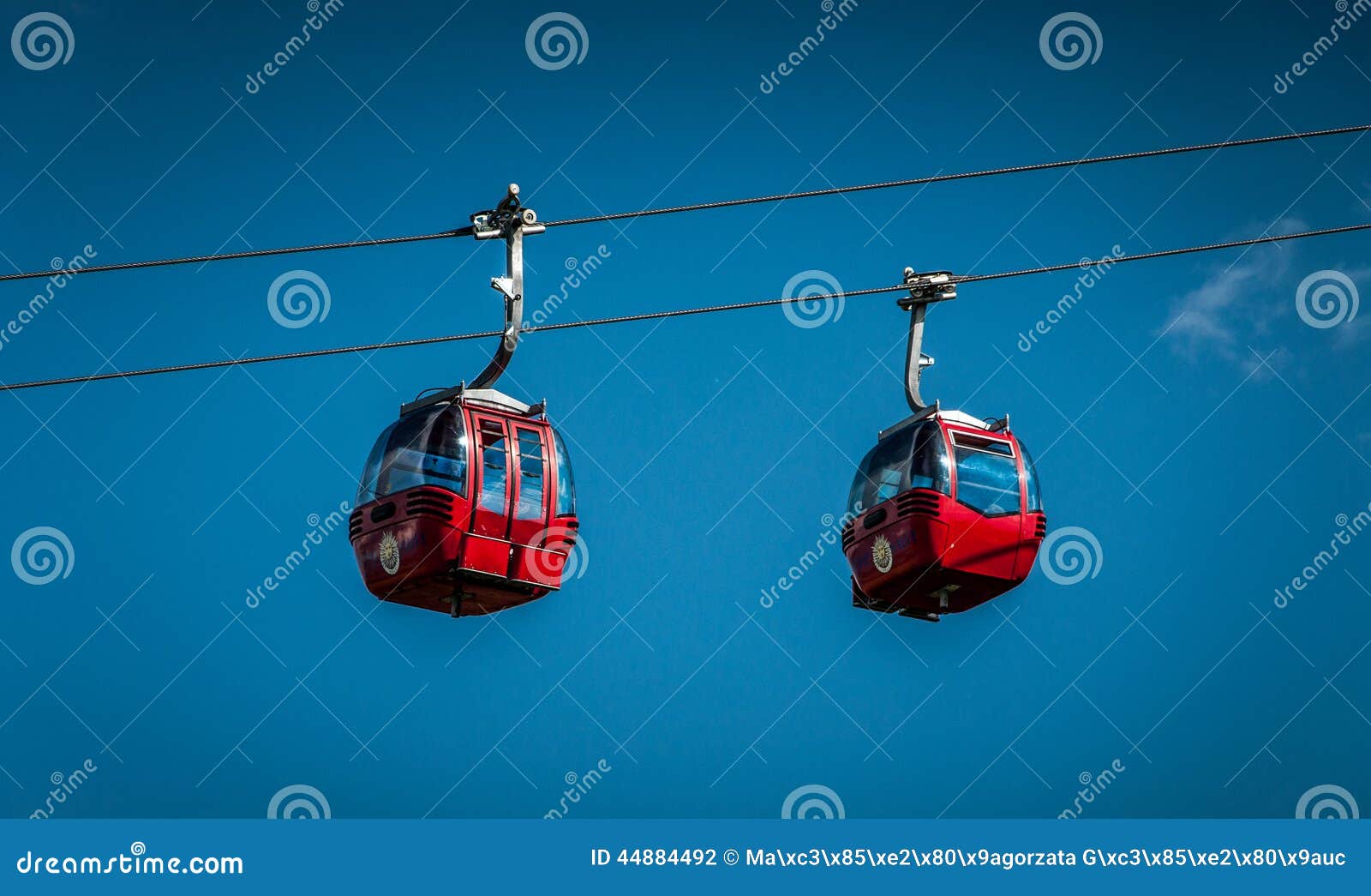 Red cable cars stock photo. Image of alpine, summer, tirol - 44884492