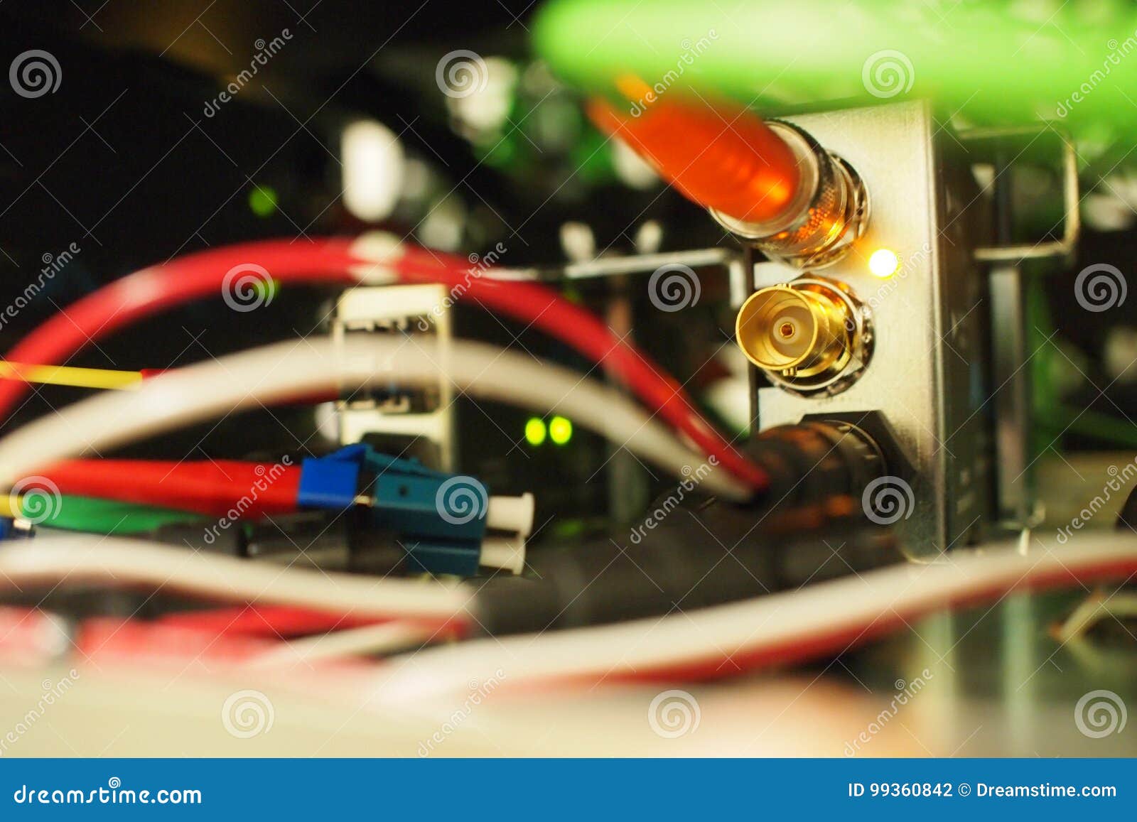 Red cables stock photo. Image of communication, network - 99360842