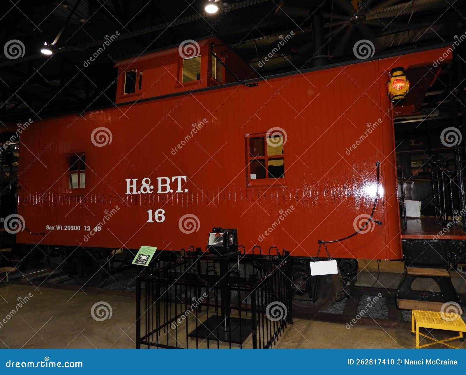Vintage Red H&BT 16 Caboose in Pennsylvania Railroad Museum Editorial ...