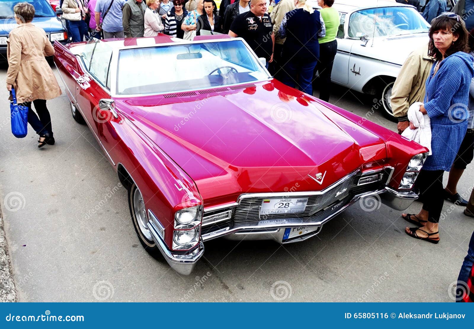 Red Cadillac Deville 1966 editorial photo. Image of white - 65805116