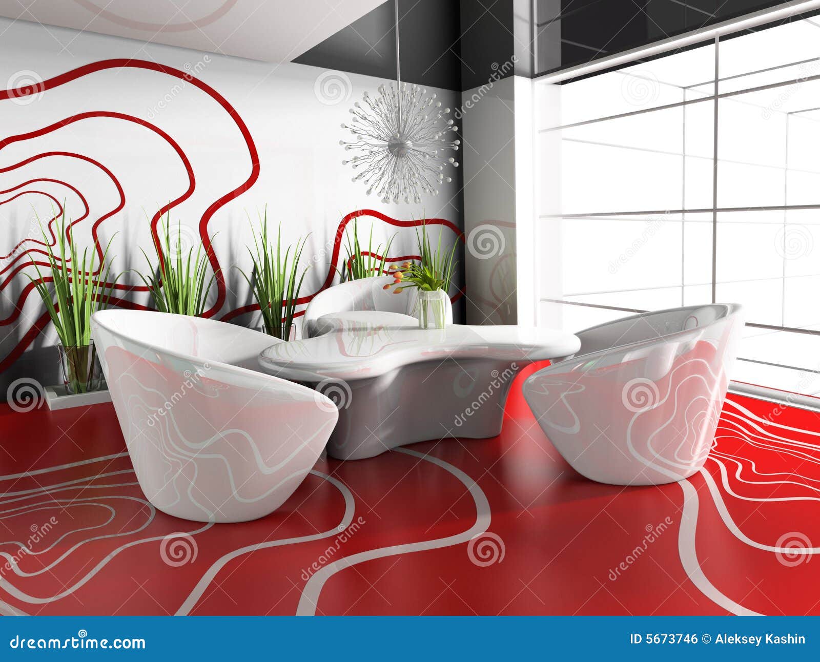 Red cafe stock illustration. Illustration of dining, decor - 5673746