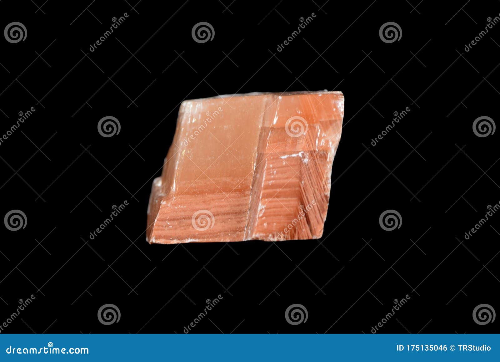 Red Calcite stock photo. Image of closeup, black, gemstone - 175135046